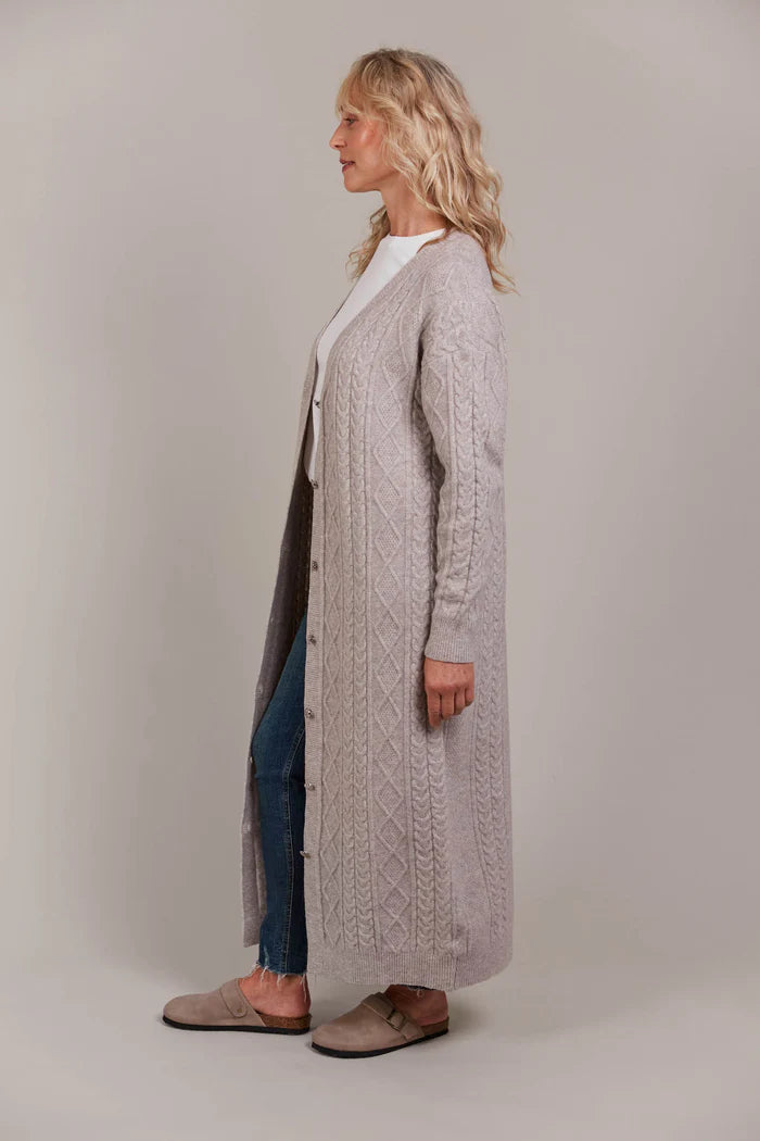 Merano Maxi Cardigan - Flax – Hamilton & Murray Boutique